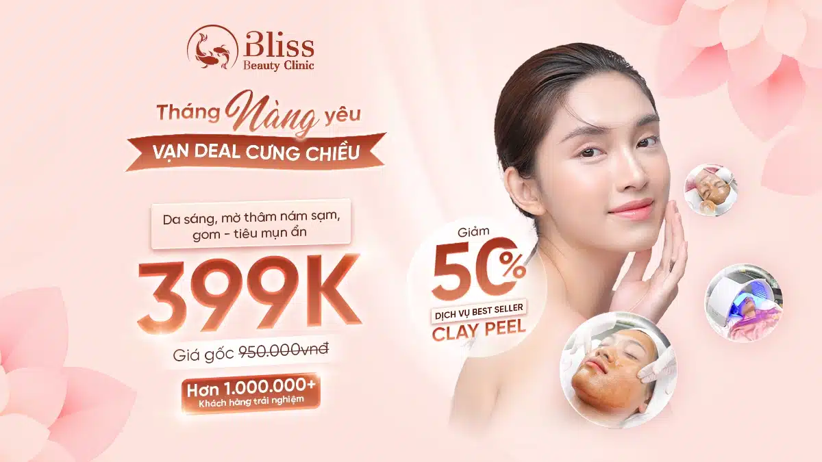 Mừng Quốc Tế Phụ Nữ 8/3 - Ưu đãi Peel da đất sét Clay Peel mờ thâm mụn chỉ từ 399K - Bliss ...